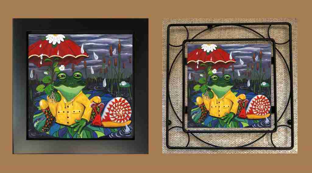 Cloudy, With A Chance Of Snails Wood or Wire Frame Trivets - Debbie ...